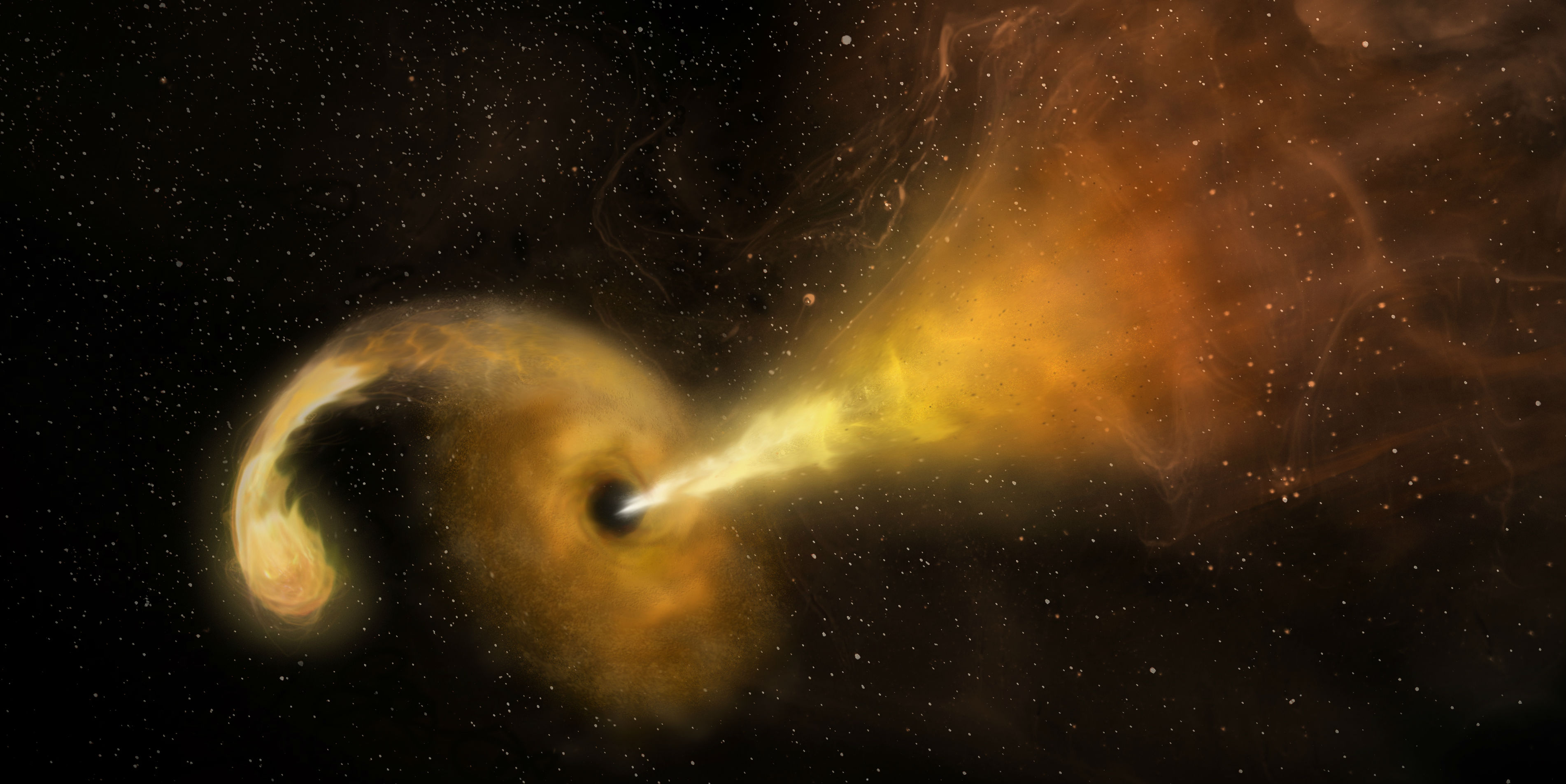 Superzwaar zwart gat 'scheurt ster aan stukken' | KIJK Magazine